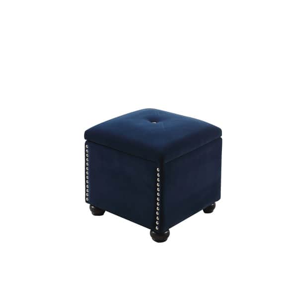 Suede Tufted Storage Ottoman - Bed Bath & Beyond - 14639011