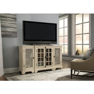 Liberty Bay Pointe II Rustic White 64 Inch TV Console - Bed Bath ...