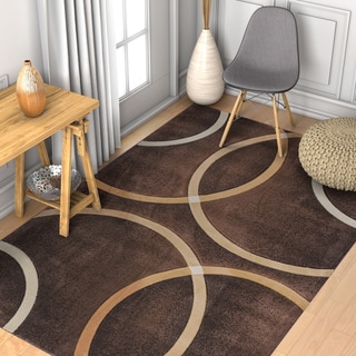 Well Woven Modern Geometric Circles Rug - 2' x 3' - 2' x 3' - Bed Bath ...