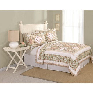 Peking Handicraft Everleigh Floral Cotton Quilt (Shams Sold Separately ...