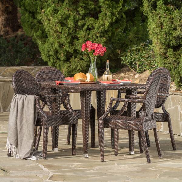 Lexington Outdoor 5-piece Square Wicker Dining Set by Christopher ...