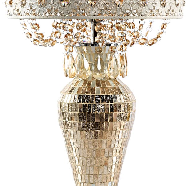 River of Goods Solvang Jeweled Metal/Mosaic Base Cascading Crystal ...