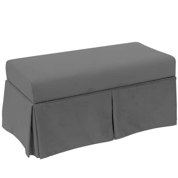 Skyline Furniture Velvet Skirted Storage Bench - Bed Bath & Beyond ...
