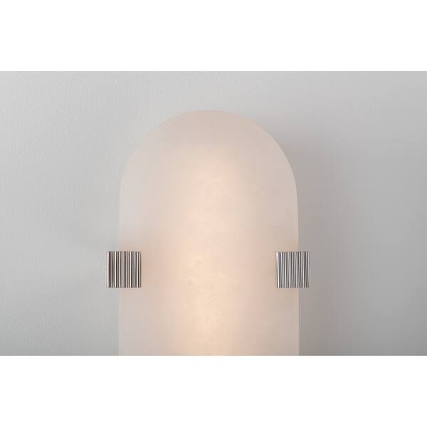 Skylar LED 14-inch Polished Nickel Wall Sconce - Bed Bath & Beyond ...