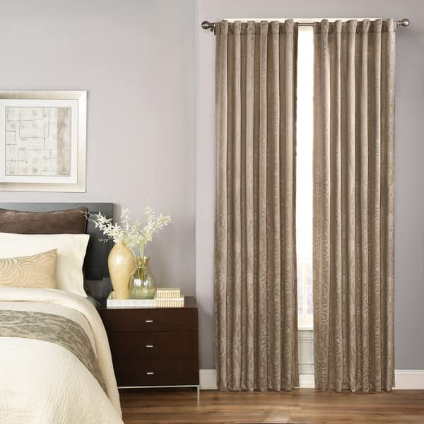 Beautyrest Avignon Blackout Window Curtain Panel 63" In Mink (As Is ...
