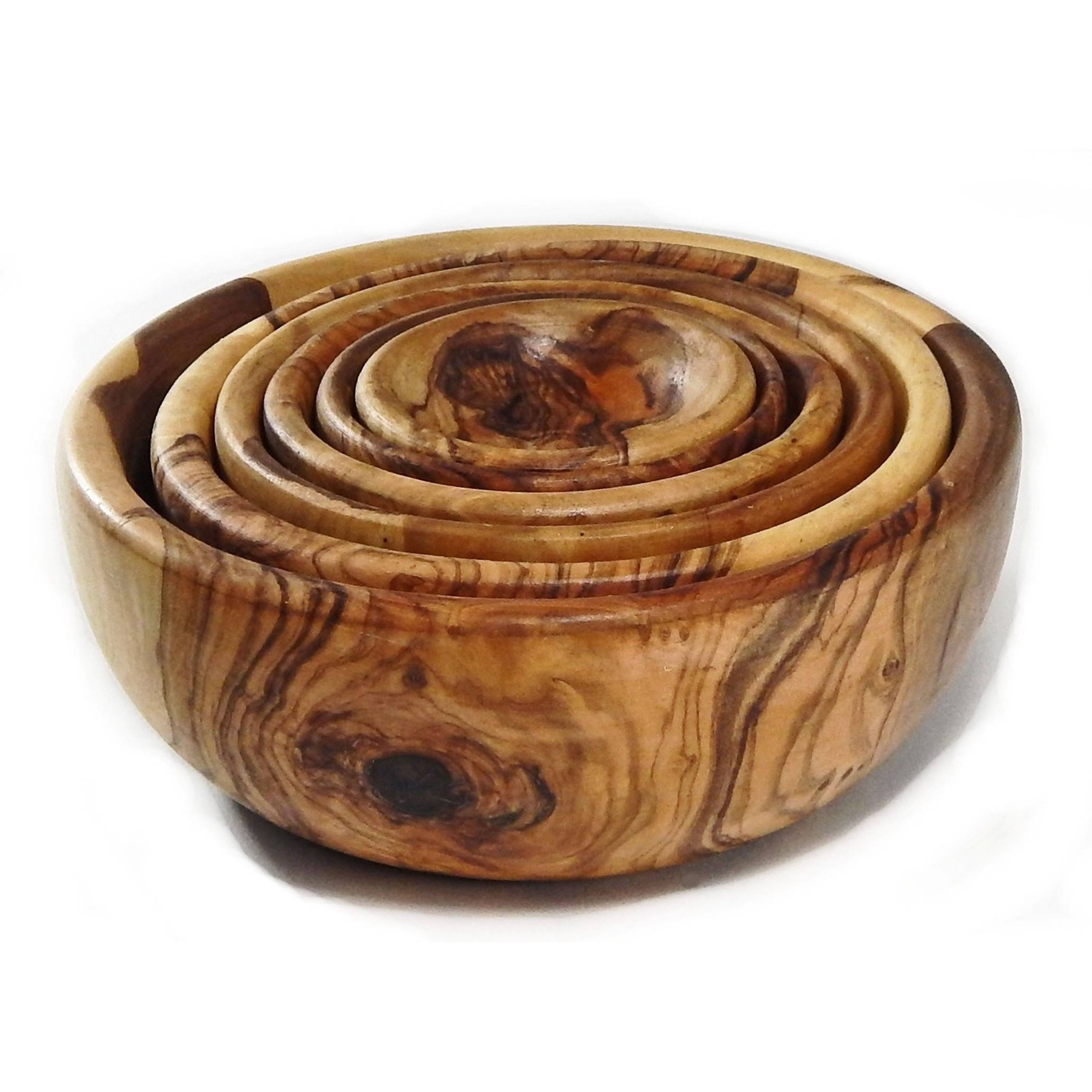 Handmade Olive Wood Nesting Bowls Series Of 6 7 By Le Souk Olivique Handmade Olive Wood Nesting Bowls Series Of 6 7 By Le Souk Olivique
