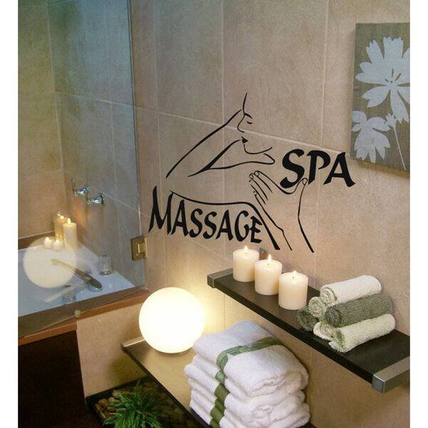 Nude Woman Girl Spa Massage Relax Beauty Salon Home Vinyl Sticker Art