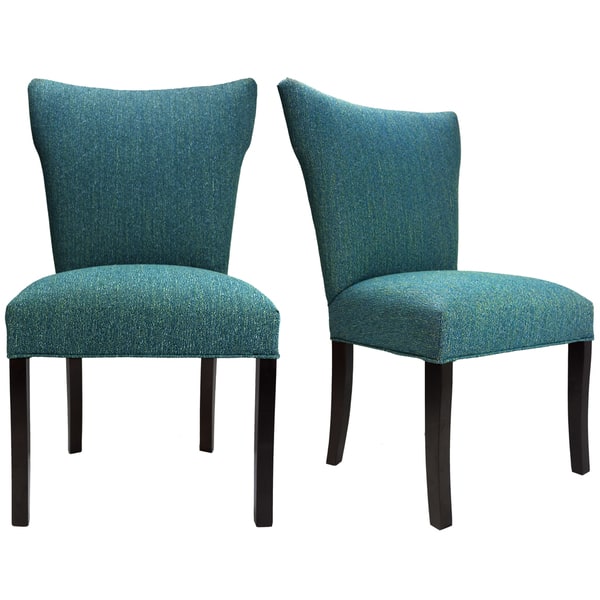 Bella Allure Pebble Espresso Legs Upholstered Dining Chairs (Set of 2 ...