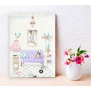 Oopsy Daisy 'Posh Puppy - Lucy' by Kris Langenberg Canvas Wall Art - 14 ...