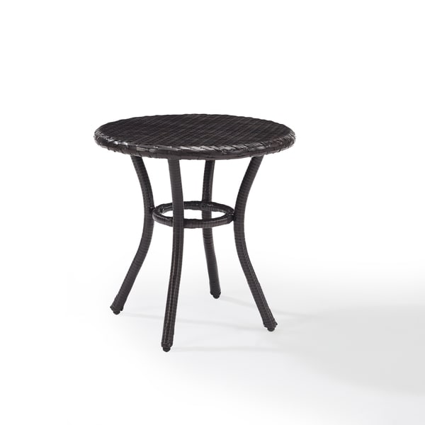 Crosley Palm Harbor Outdoor Wicker Round Side Table Bed Bath Beyond 14708866