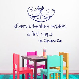 Alice In Wonderland Quote Every Adventure Requires A First Step Vinyl ...