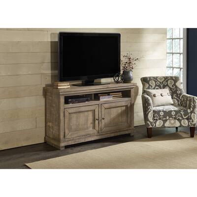 Willow Distressed Grey Entertainment Center - Overstock - 14741484