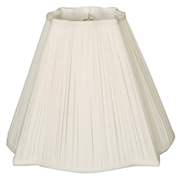 Royal Designs Fancy Square Gather Pleat Basic Lamp Shade, White, 6.75 x ...