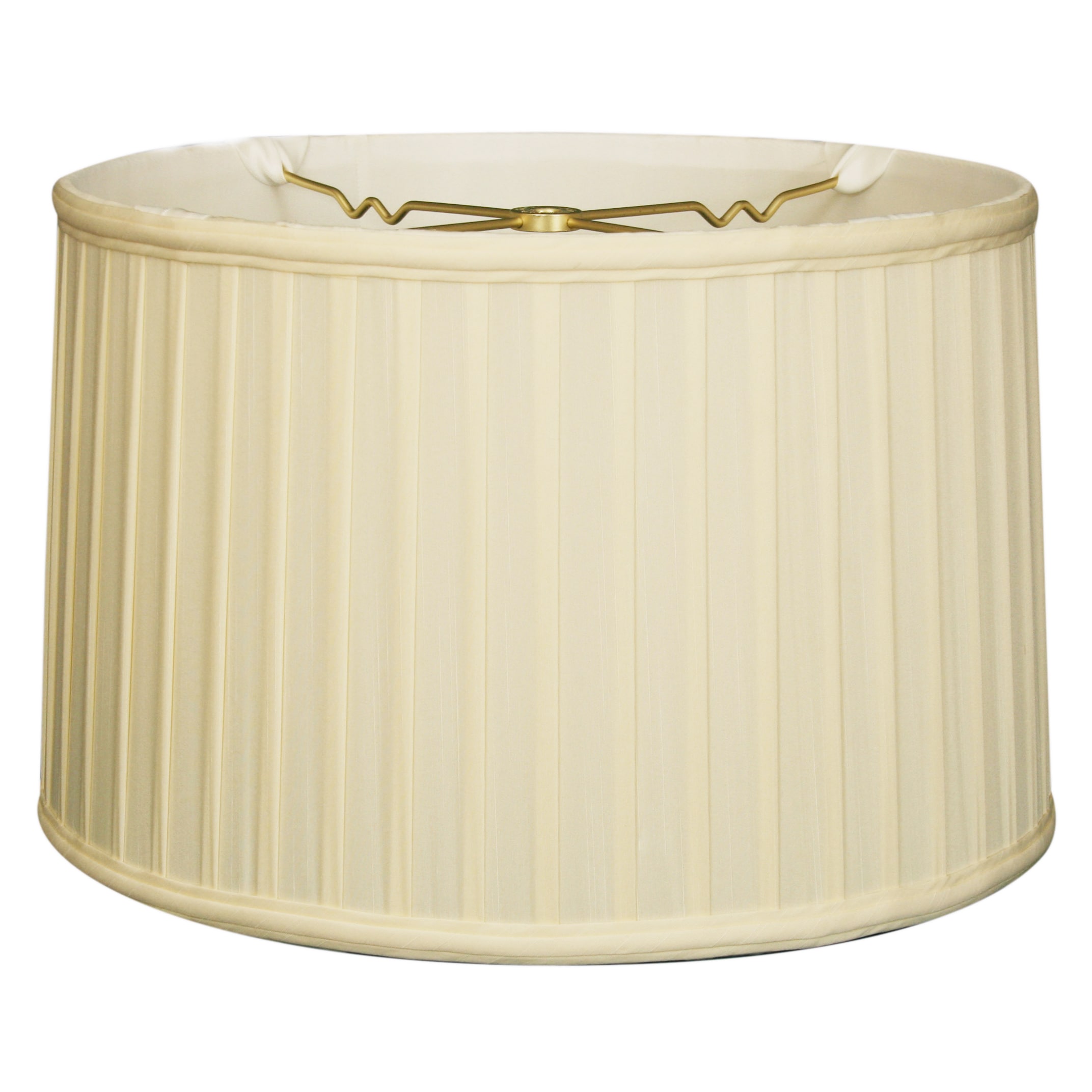 Royal Designs Shallow Drum Side Pleat Basic Lamp Shade, Beige, 13 x 14 ...
