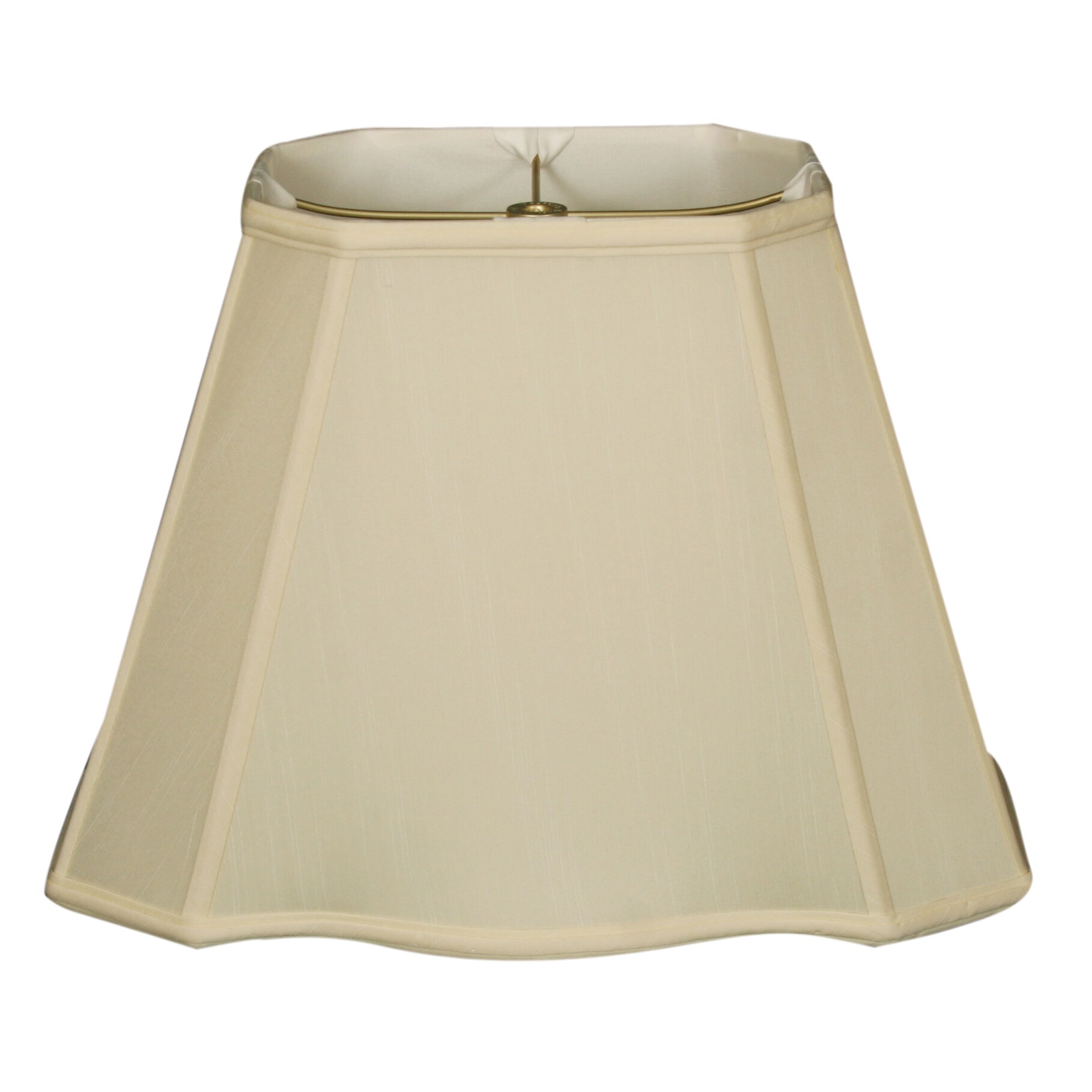 Royal Designs Fancy Bottom Rectangle Basic Lamp Shade, Beige, 5 x 6.5 x ...