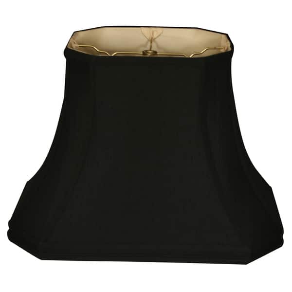 Royal Designs Rectangle Cut Corner Gallery Basic Lamp Shade, Black, 7 x ...