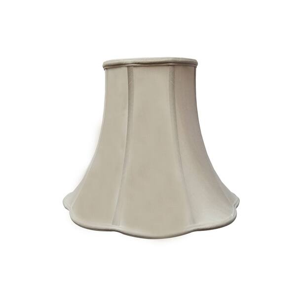 Royal Designs Bottom Outside Scallop Bell Beige Lamp Shade, 9 x 18 x 14 ...