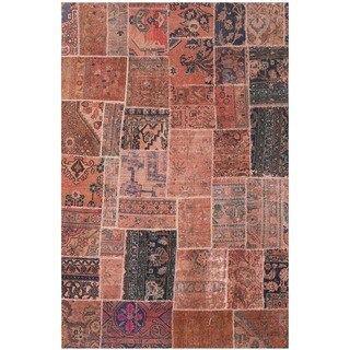 Handmade One-of-a-Kind Patchwork Wool Rug (Pakistan) - 4'9 x 7'4 - Bed ...