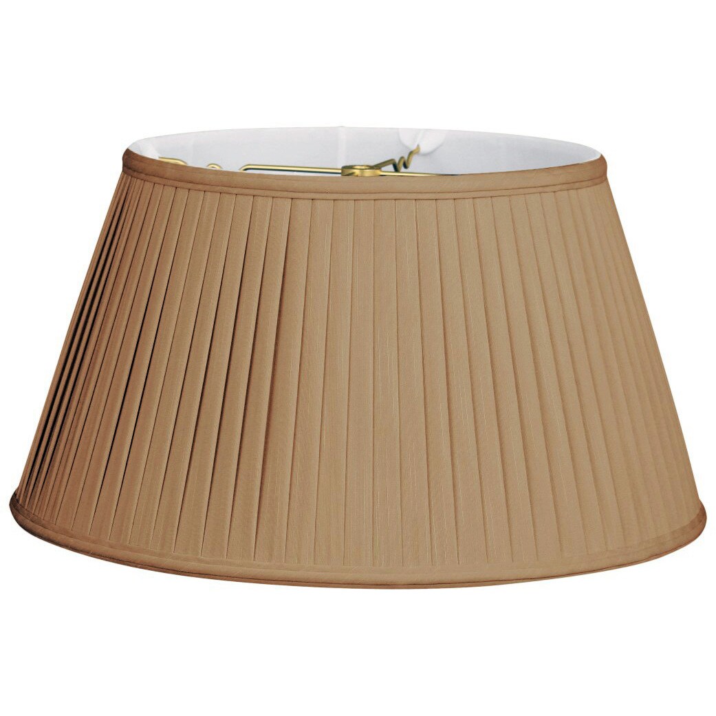 Royal Designs Shallow Drum Side Pleat Basic Lamp Shade, Beige, 13 x 14 ...