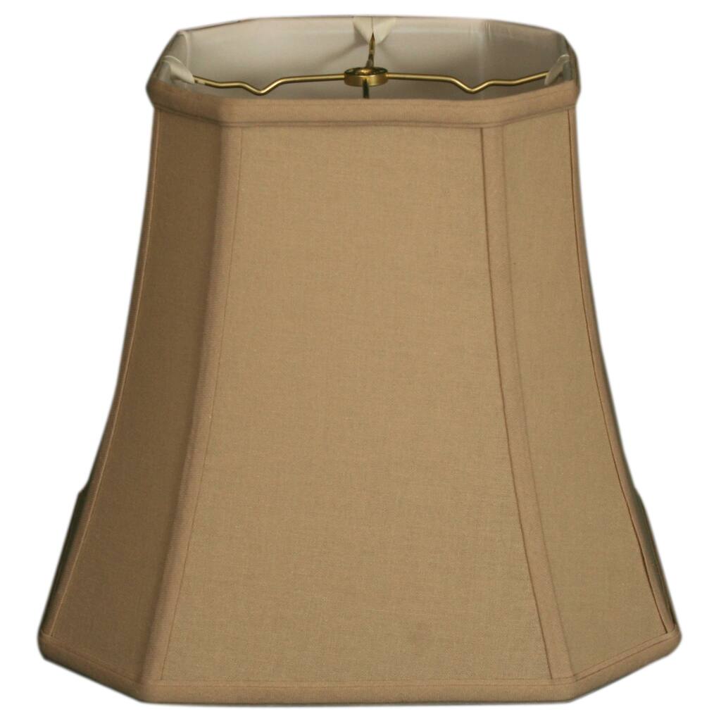Royal Designs Square Cut Corner Basic Lamp Shade, Linen Beige, 9 x 14 x ...