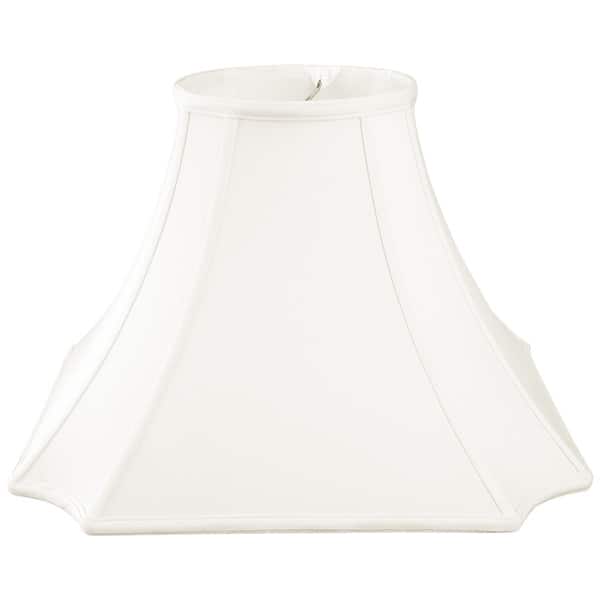 Royal Designs Square Inverted Cut Corner Basic Lamp Shade, White, 9 x ...