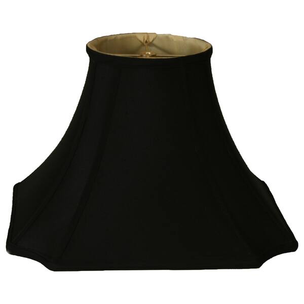 Royal Designs Inverted Corner W Round Top Wall Lamp Shade, Black, 5 x ...