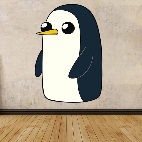 Full Color Penguin Adventure Time Cartoon Full Color Wall Decal Sticker ...