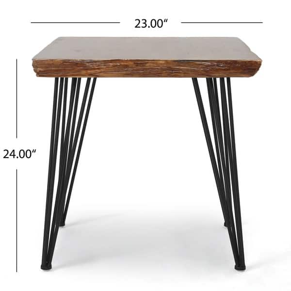 Remington Natural Wood Live Edge End Table by Christopher Knight Home ...