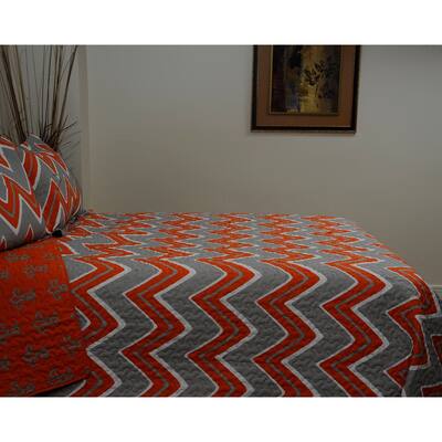 Zig-zag Cotton Quilt Mini Set - Overstock - 14987064