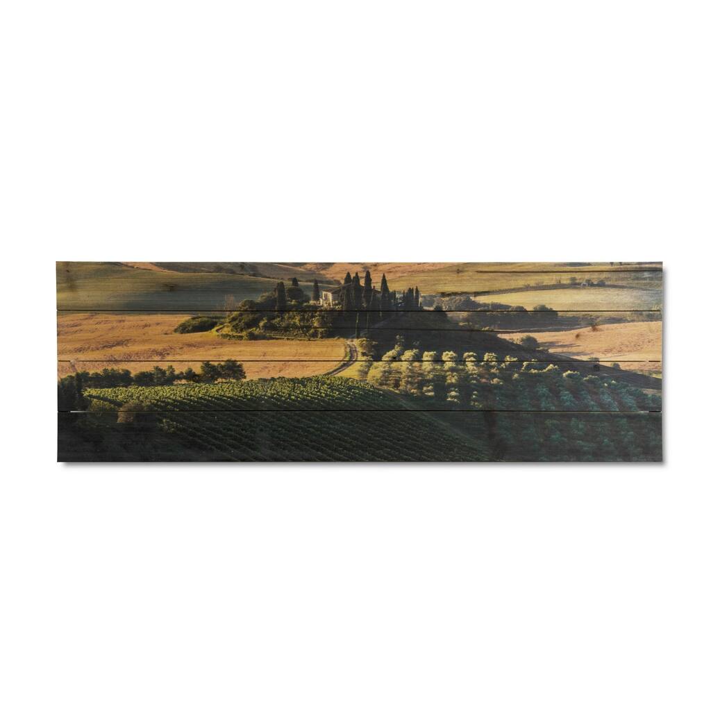 Tuscan Landscape Print on Wood - Overstock - 14989256