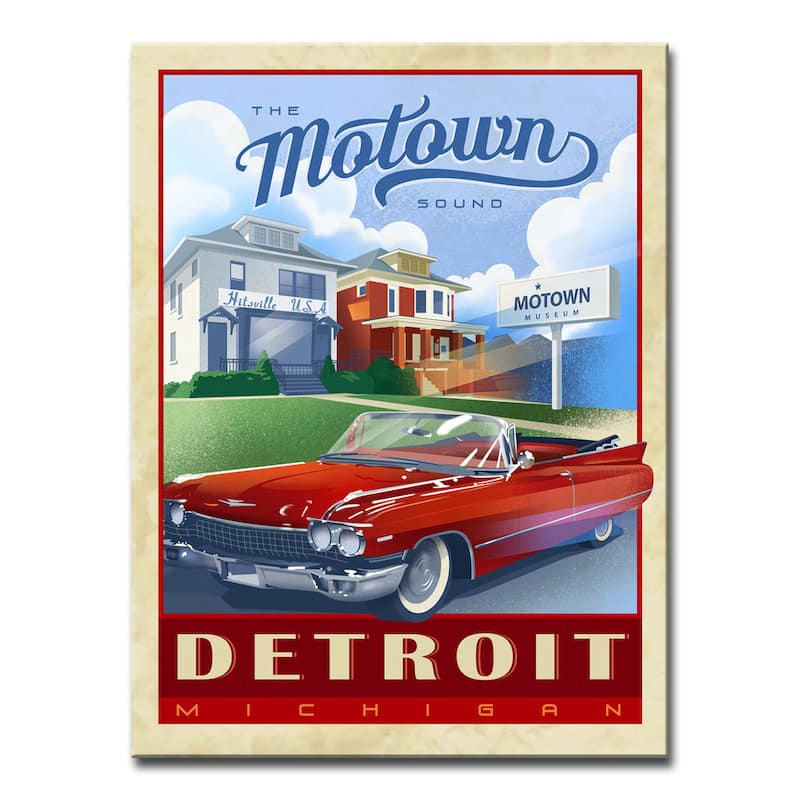 Poster Inspired 'Motown - Detroit' Canvas Art by Dorothea Taylor ...