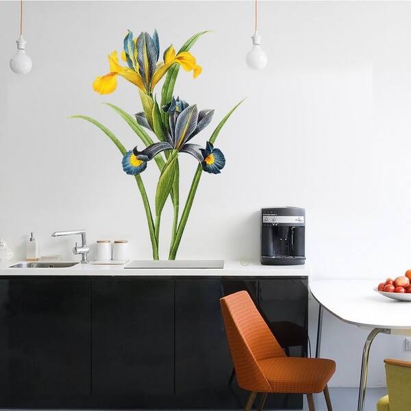 Full Color Iris Flower Full Color Wall Decal Sticker Sticker Decal size ...