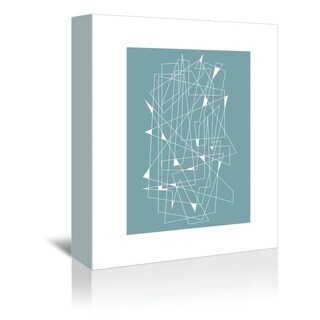 Midcentury Scratch - Wrapped Canvas Wall Art - Blue - Bed Bath & Beyond ...