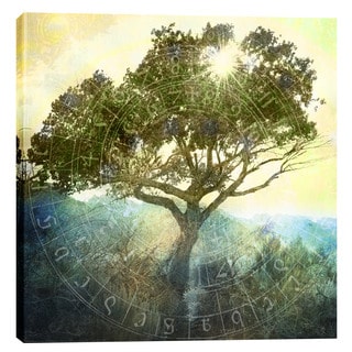 Epic Graffiti Elena Ray 'Tree And Sun' Giclee Canvas Wall Art - Green ...