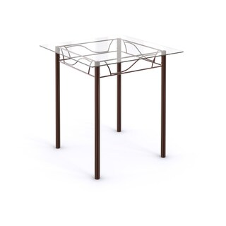 Porch & Den LoDo Wazee Bronze Metal Tempered Glass Top Square Kitchen ...