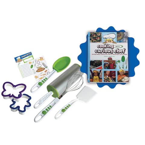 Curious Chef Kids Cooking with Curious Chef Cookbook and 6-piece Cookie ...