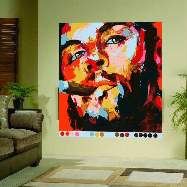 Full Color Man Portrait Full Color Wall Decal Sticker Sticker Decal ...