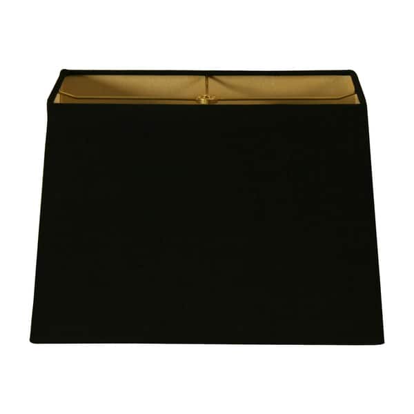 Royal Designs Rectangle Hard Back Lamp Shade, Black, (7x14) x (9x16) x ...