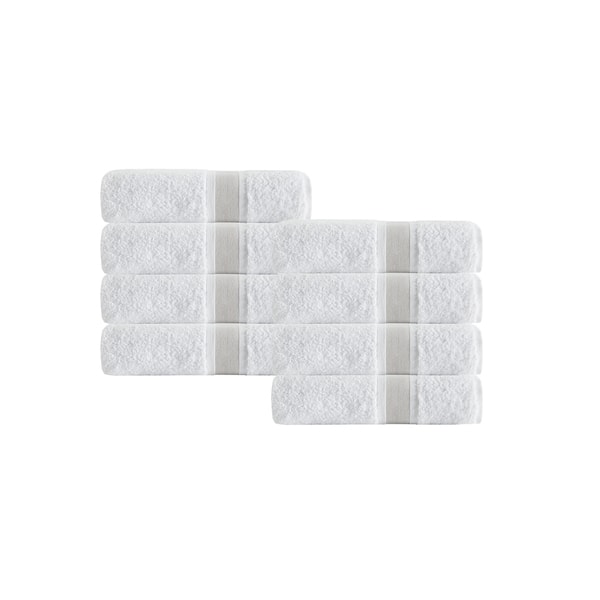 Depera Home Unique Turkish Cotton Hand Towels (Set of 8) - 16x28 inches ...