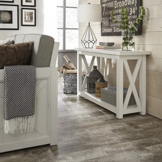 Homestyles Seaside Lodge Off-White Console Table - Bed Bath & Beyond ...
