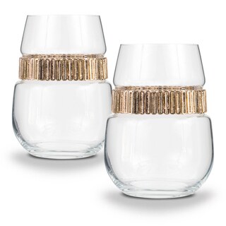 Shimmering Wines by Stemware Designs Stemless Wine Glasses "Cleopatra ...