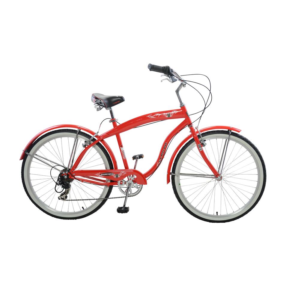 Cycle Force Men's Stylish Cruiser, 26", red or white - Overstock - 15210238