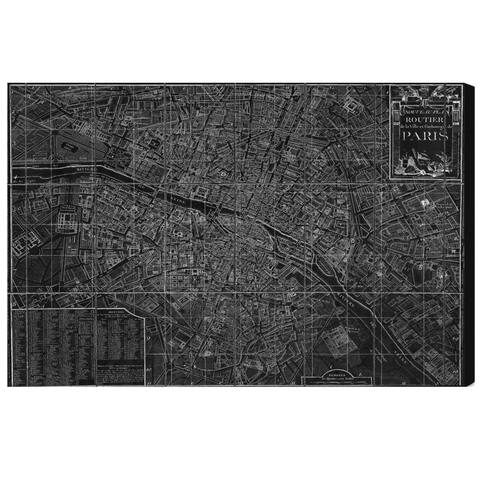 Oliver Gal 'Nouveau Map du Paris 1780' Maps and Flags Wall Art Canvas ...