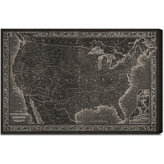 Oliver Gal 'United States of America Map 1864' Maps and Flags Wall Art ...