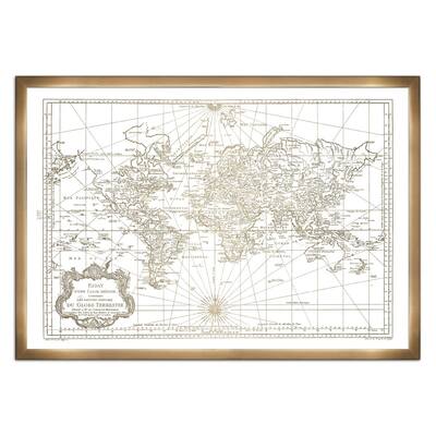 Oliver Gal 'World Map 1778- Gold Metallic'Metallic Art - Overstock ...