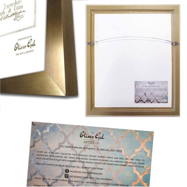 Oliver Gal 'Upside-down Map of the World Noir Inverted Gold Metallic ...