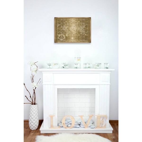 Oliver Gal 'World Map 1778 Inverted Gold Metallic'Metallic Art - Bed ...