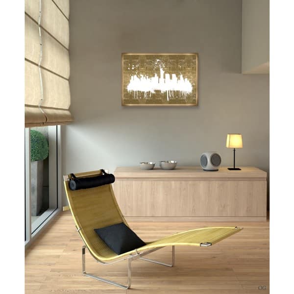 Hatcher and Ethan 'New York Skyline Gold'Metallic Art - Bed Bath ...