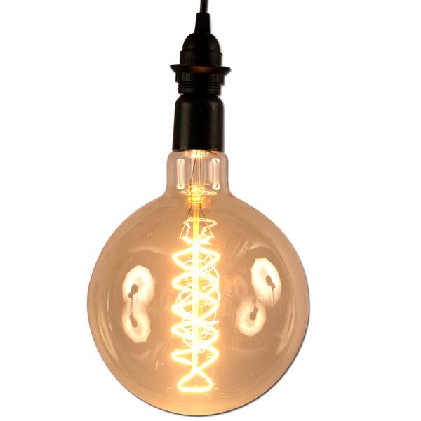 10Ft Black Single Light Socket. On / Off Switch. Vintage Large Light ...