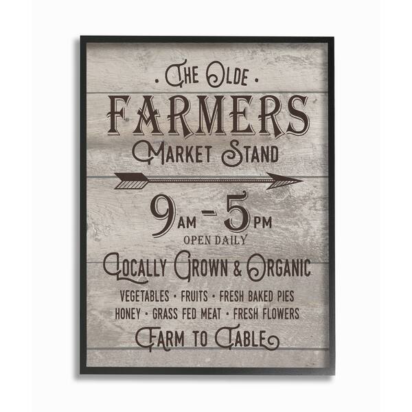 The Old Farmers Market Stand Vintage Sign Framed Giclee Texturized Art ...